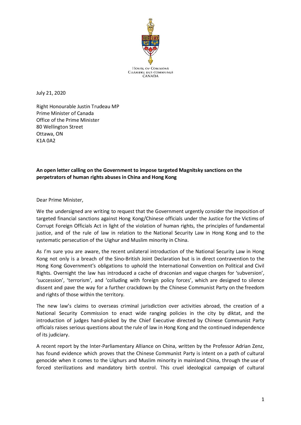 STATEMENT: MP Jeneroux one of 17 MPs to urge Prime Minister to stand up ...